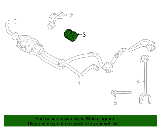 2008-2016 Lexus LS600h Stabilizer Bar Bushing 48818-50040 | OEM Parts ...