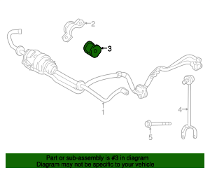 2008-2016 Lexus LS600h Stabilizer Bar Bushing 48818-50040 | OEM Parts ...
