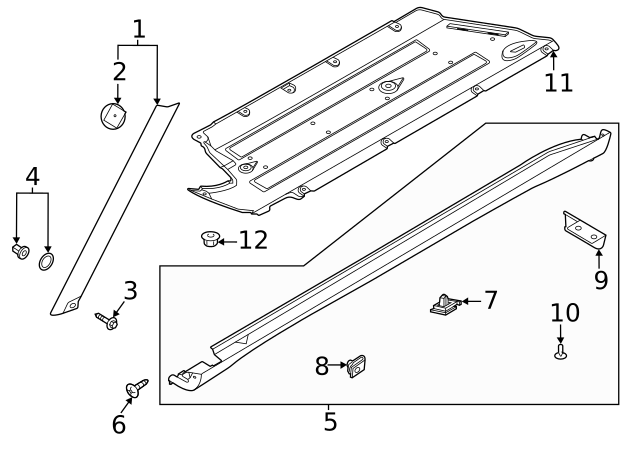 2020-2024 Kia Rocker Molding Clip 87756-D3000 | TascaParts.com