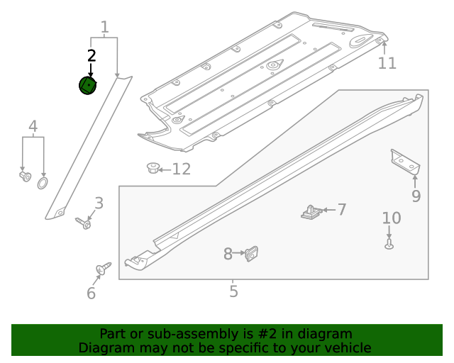 2020-2023 Kia Body A-Pillar Trim Panel Clip 86179-2V010 | QuirkParts