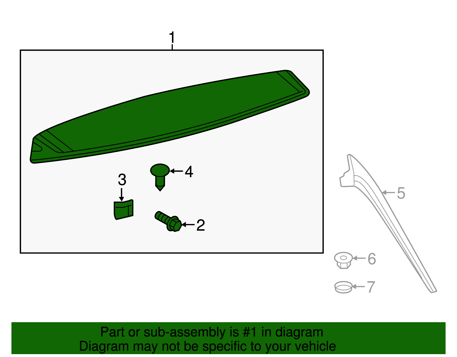 2015-2021 Volkswagen Spoiler Assembly 5G6-827-936-C-GRU | Wolfsburg Parts Direct
