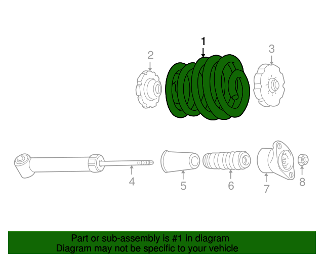 2002-2009 Audi Coil Spring 8E0-511-115-FN | Audi USA Parts