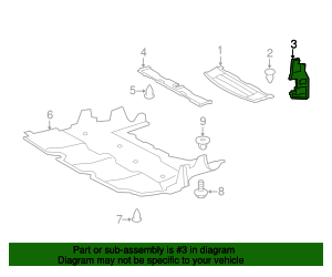 2013-2017 Lexus Side Shield 53292-50070 | OEM Parts Online