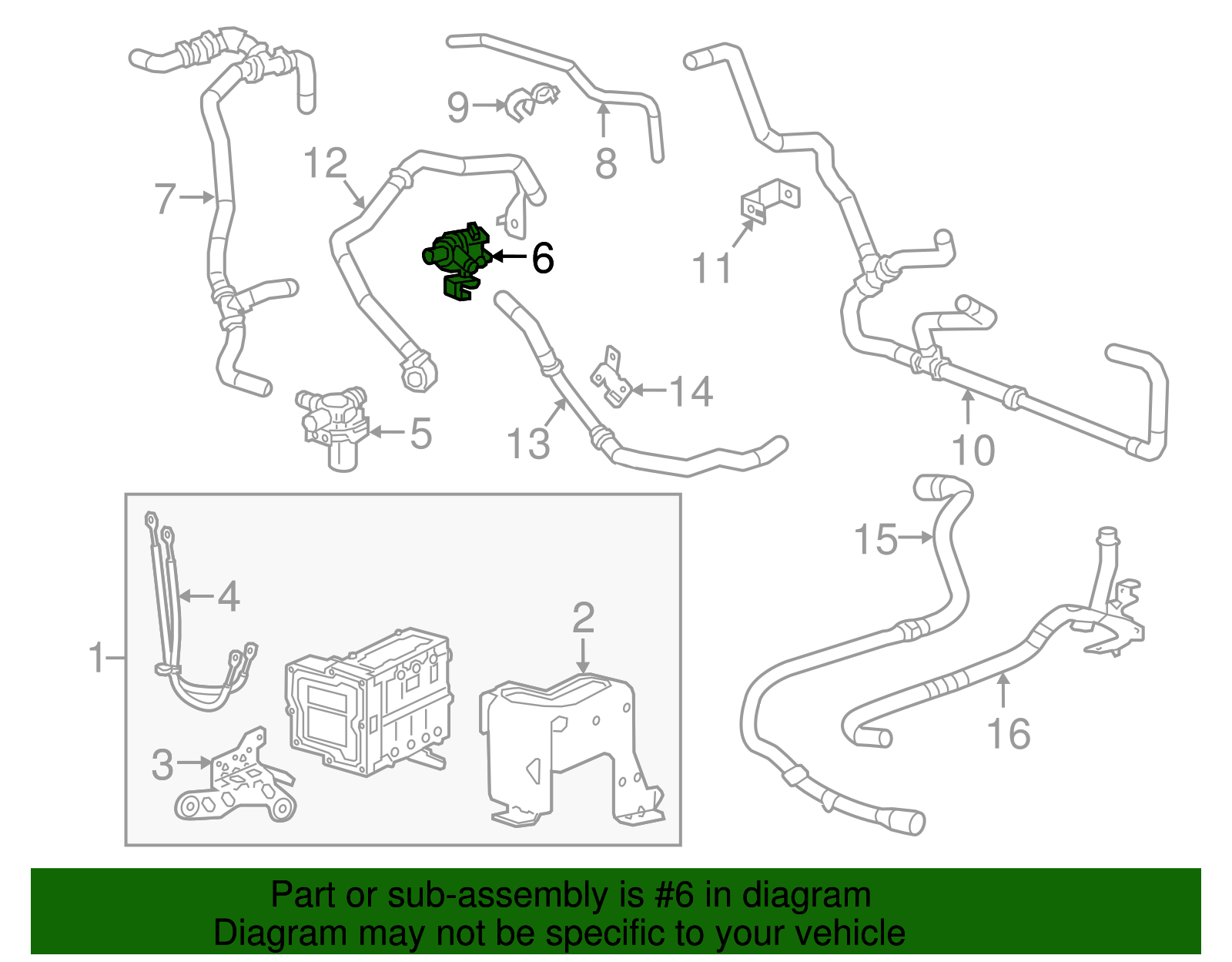 2016-2019 Chevrolet Volt Heater Coolant Pump 23353644 GM ...