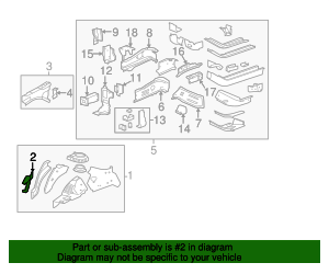2010-2016 Cadillac SRX Passenger Side Front Fender Bracket 20890510 ...