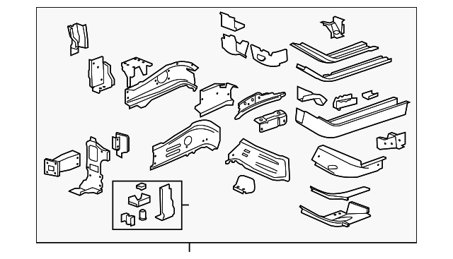 2015-2016 Cadillac SRX Driver Side Front Engine Compartment Front Lower ...