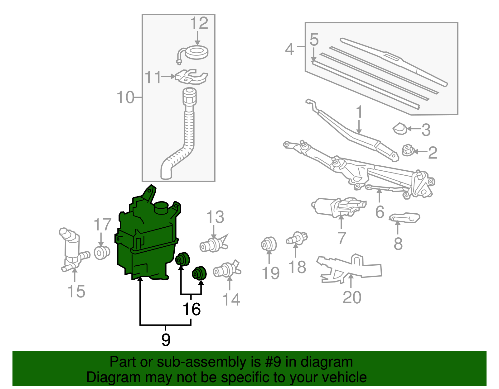 2010-2014 Lexus RX350 Washer Fluid Reservoir 85355-48030 | Retail ...