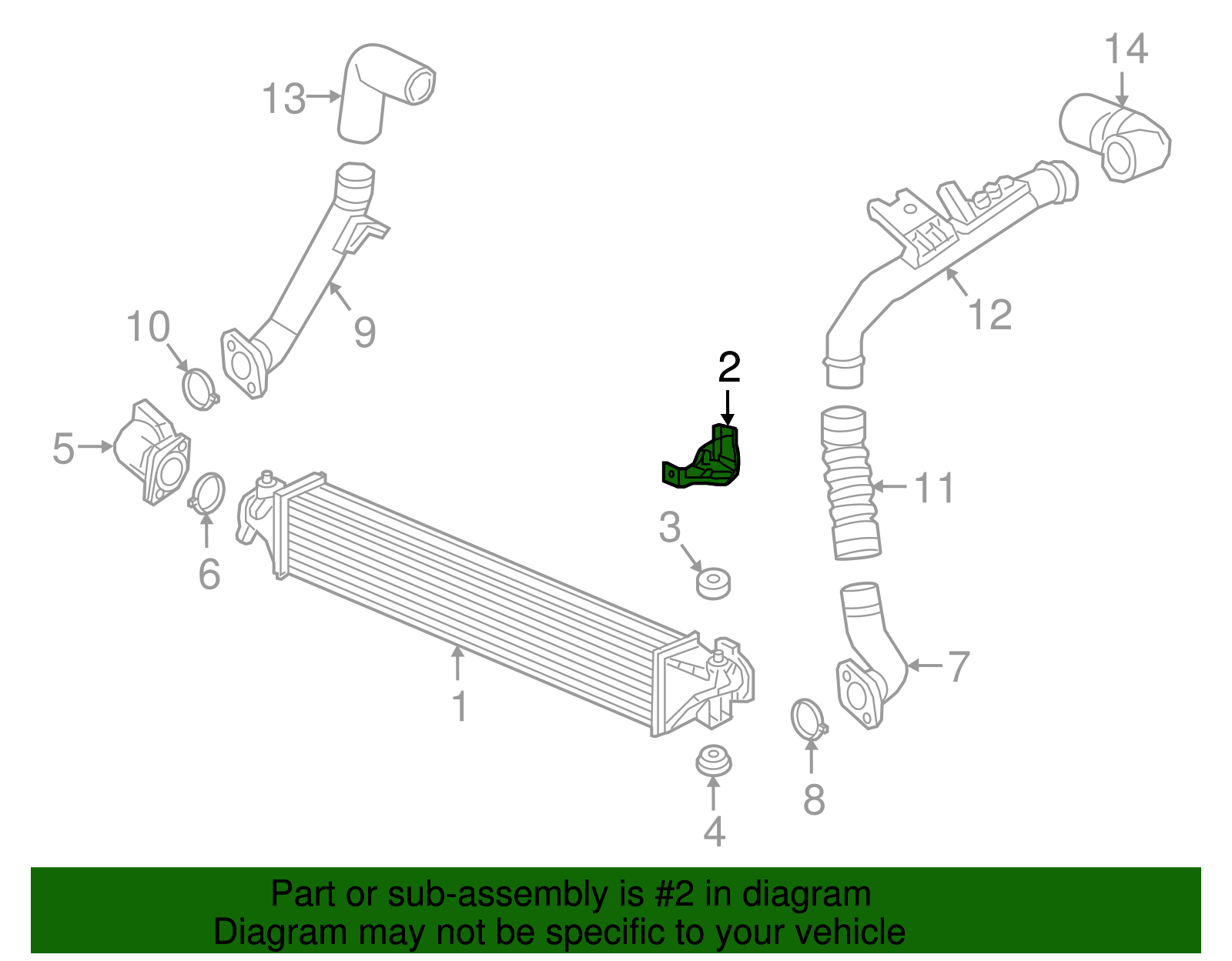 19701-5PA-A00 - Inter-Cooler Mount Bracket 2017-2022 Honda CR-V | Honda ...