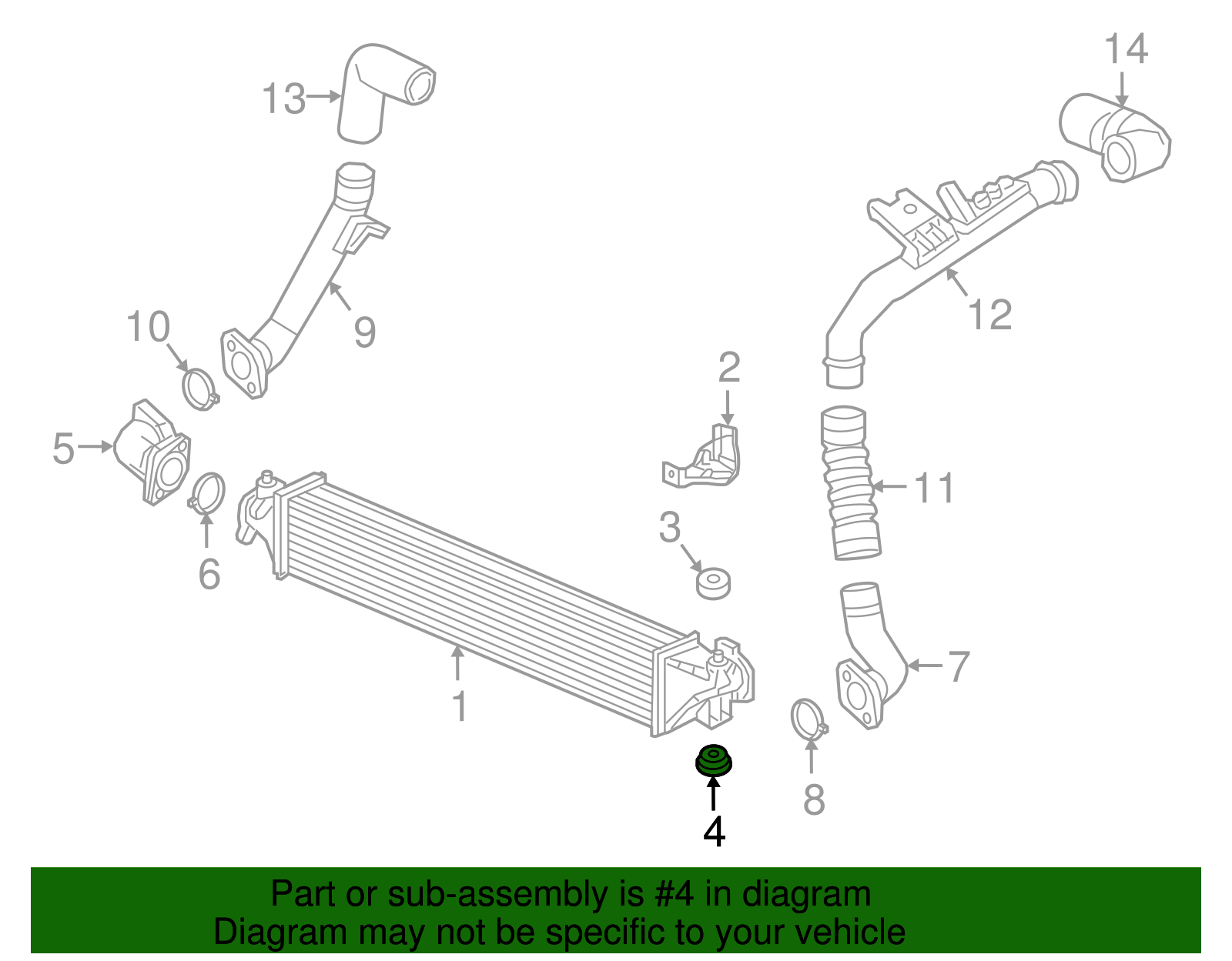 74172-TLA-A01 - Inter-Cooler Lower Insulator 2017-2024 Honda CR-V ...