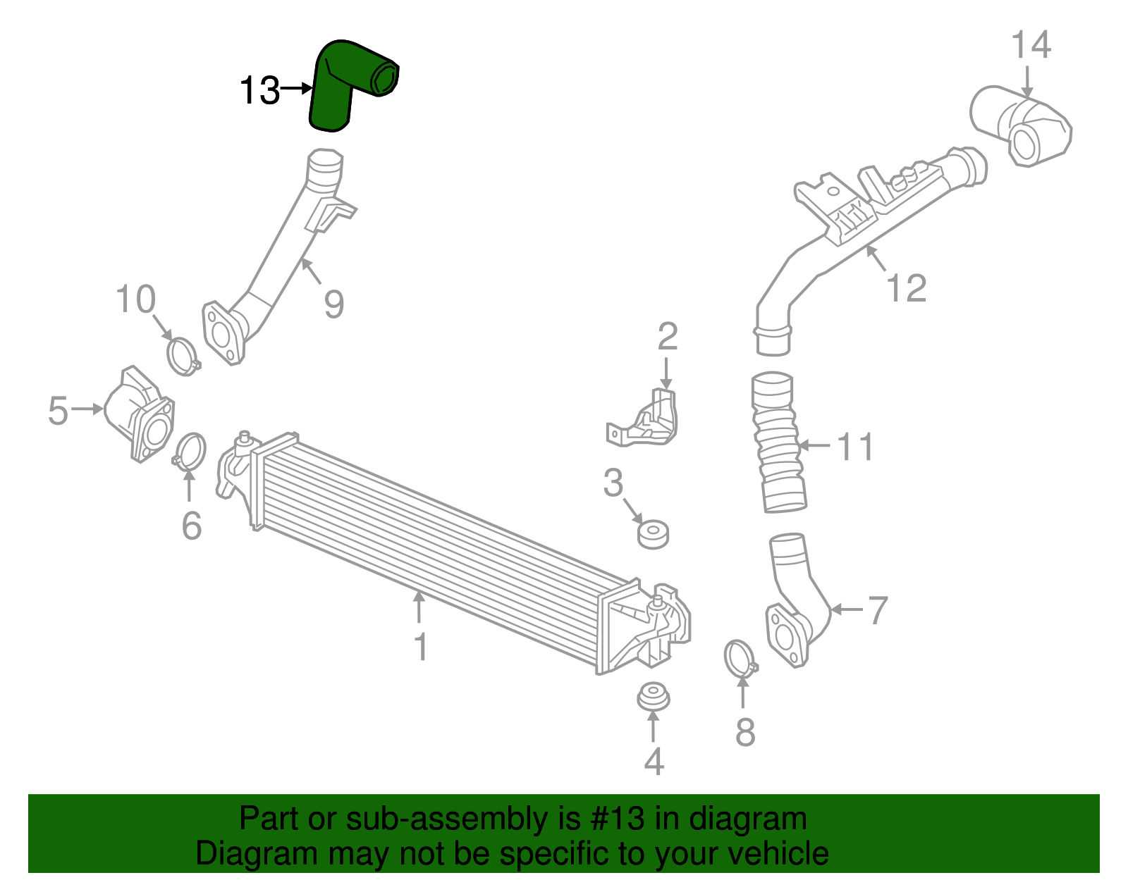 17282-5PA-A01 - 2017-2022 Honda CR-V - Hose Inter-Cooler Inlet ...