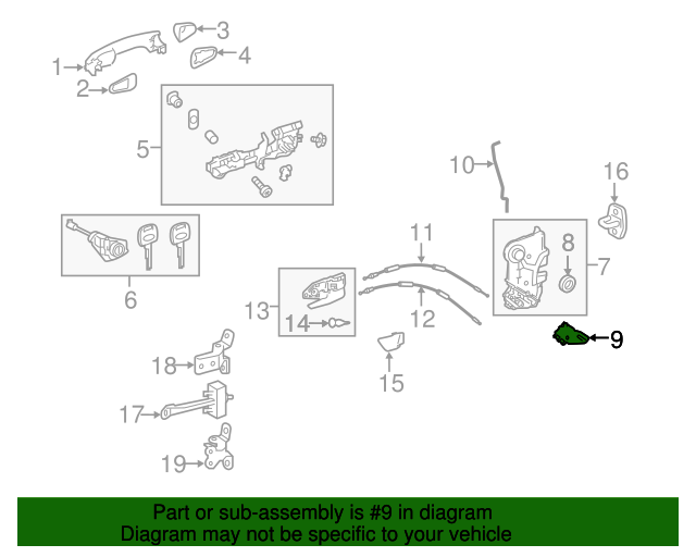 2014-2022 Toyota Lock Cover 69036-02030 | Toyota Parts Center