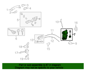 69040-02440 - Lock Assembly, Front Door With Motor, Left - 2014-2023 ...