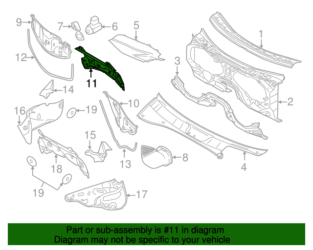 2011-2018 Porsche Cayenne Dash Shield 958-572-523-00 | Porsche Marin