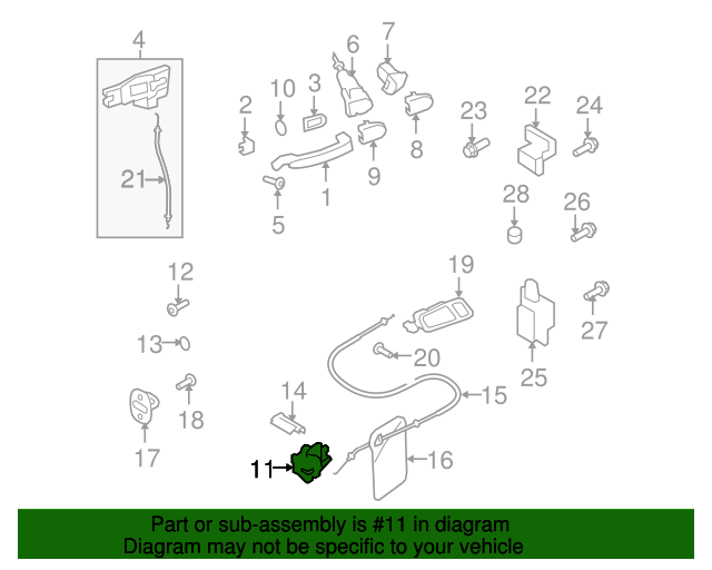 2008-2014 Audi Door Lock Actuator Motor 8J1-837-015-B | OEM Parts Online