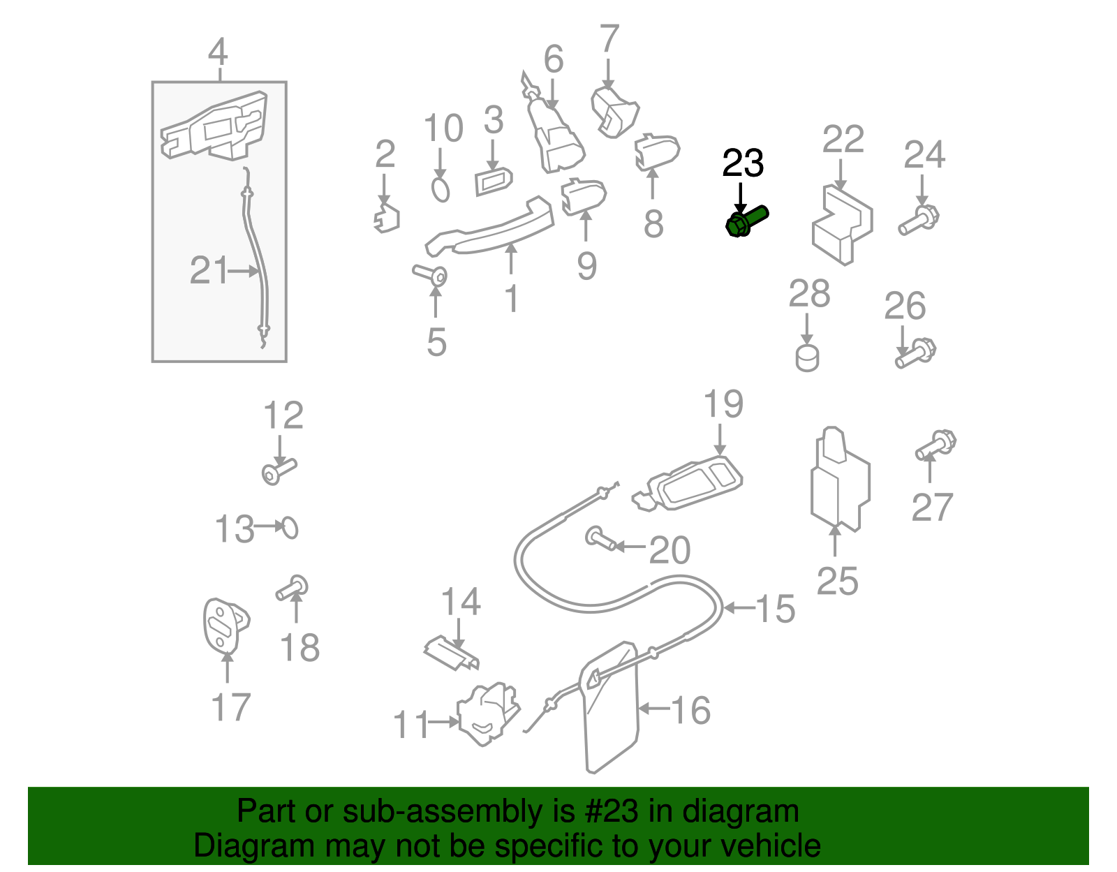 2008-2015 Audi Upper Hinge Bolt N-905-509-01 | Audi USA Parts