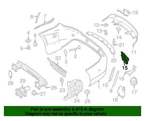 117-885-07-65 - Bumper Cover Support Rail 2014-2019 Mercedes-Benz ...