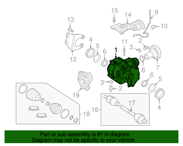 Genuine OEM Differential Assembly Part# LR040657 Fits 2008-2012 Land ...
