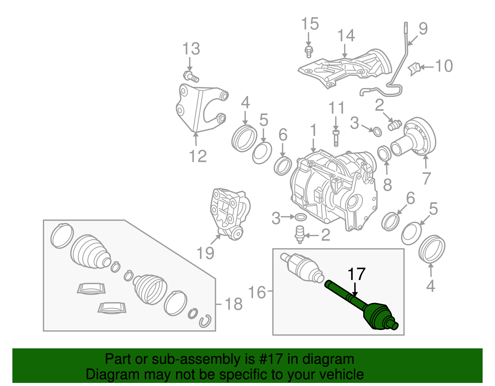 LR003159 - C.V Joint - 2008-2012 Land Rover LR2 | Land Rover Parts Now