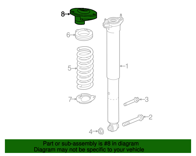 213-326-48-00 - Suspension Shock Absorber Mount 2016-2023 Mercedes-Benz ...