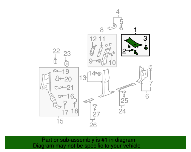 20986755 - OEM GM Wndshld Plr Trim | GMPartsCenter.net | GM Parts Center