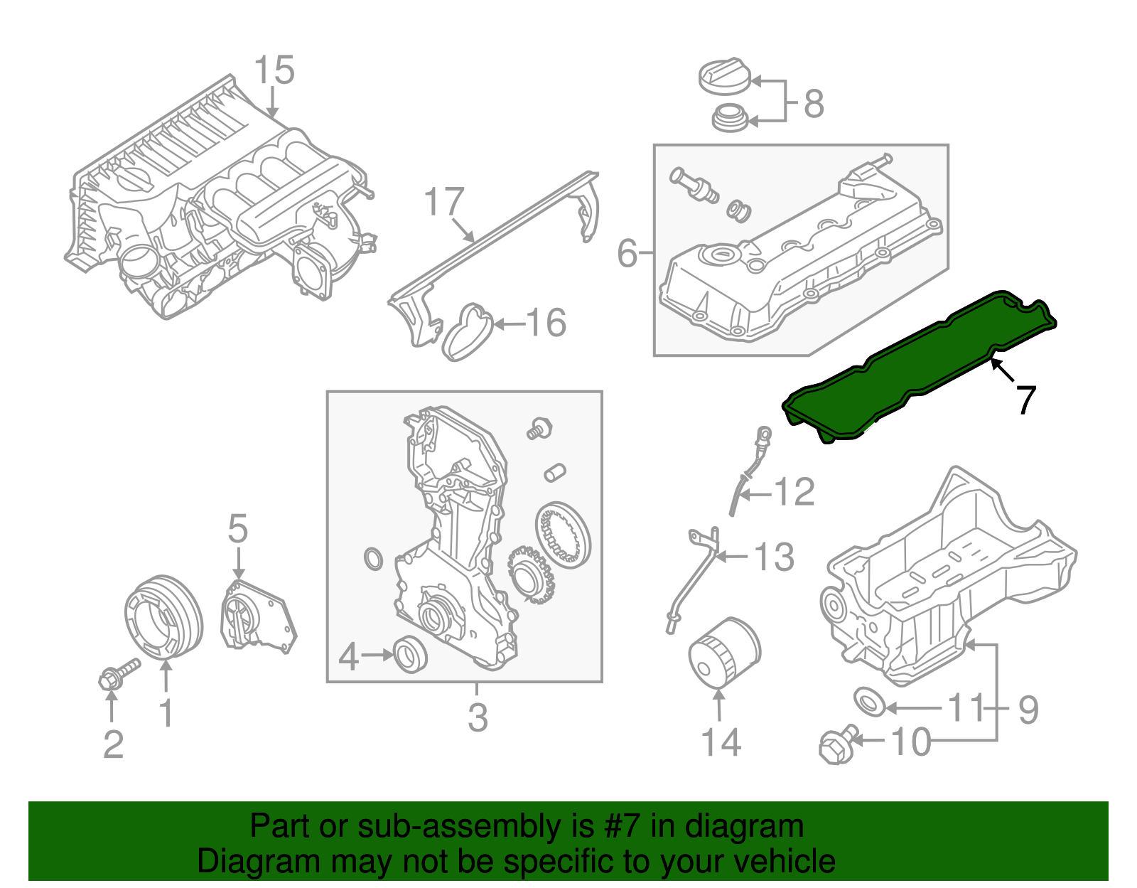 2002-2019 Nissan Valve Cover Gasket 13270-3Z000 | OEM Parts Online