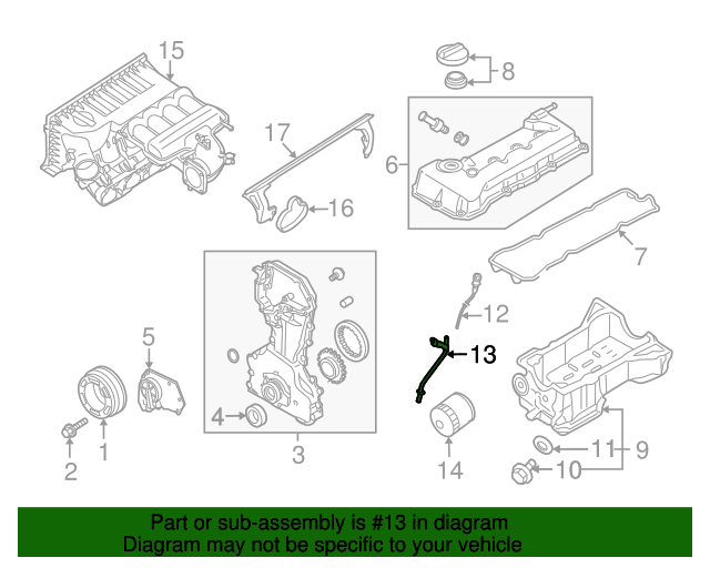 11150-9BF0A - Guide Tube - 2013-2019 Nissan Frontier | Conicelli Nissan ...