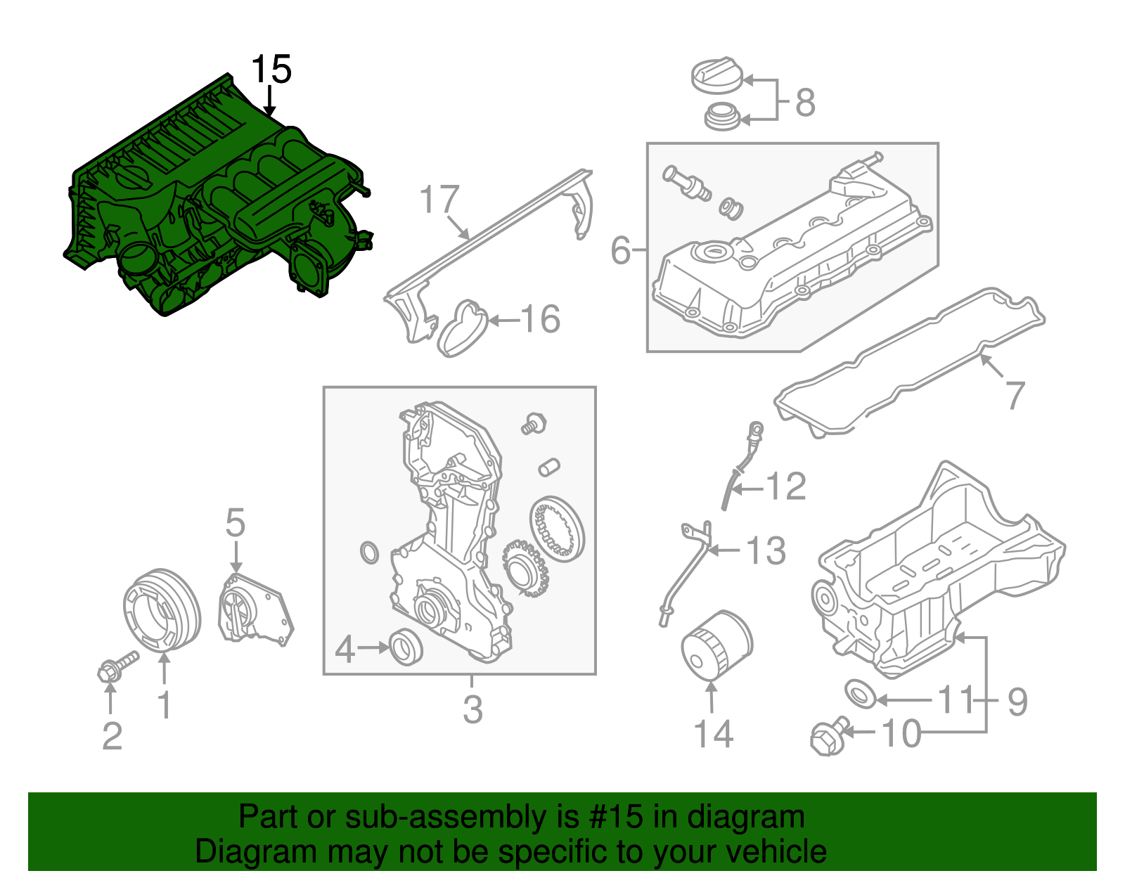 2005-2019 Nissan Frontier Intake Manifold 14003-EA000 | Bill Kay Nissan ...