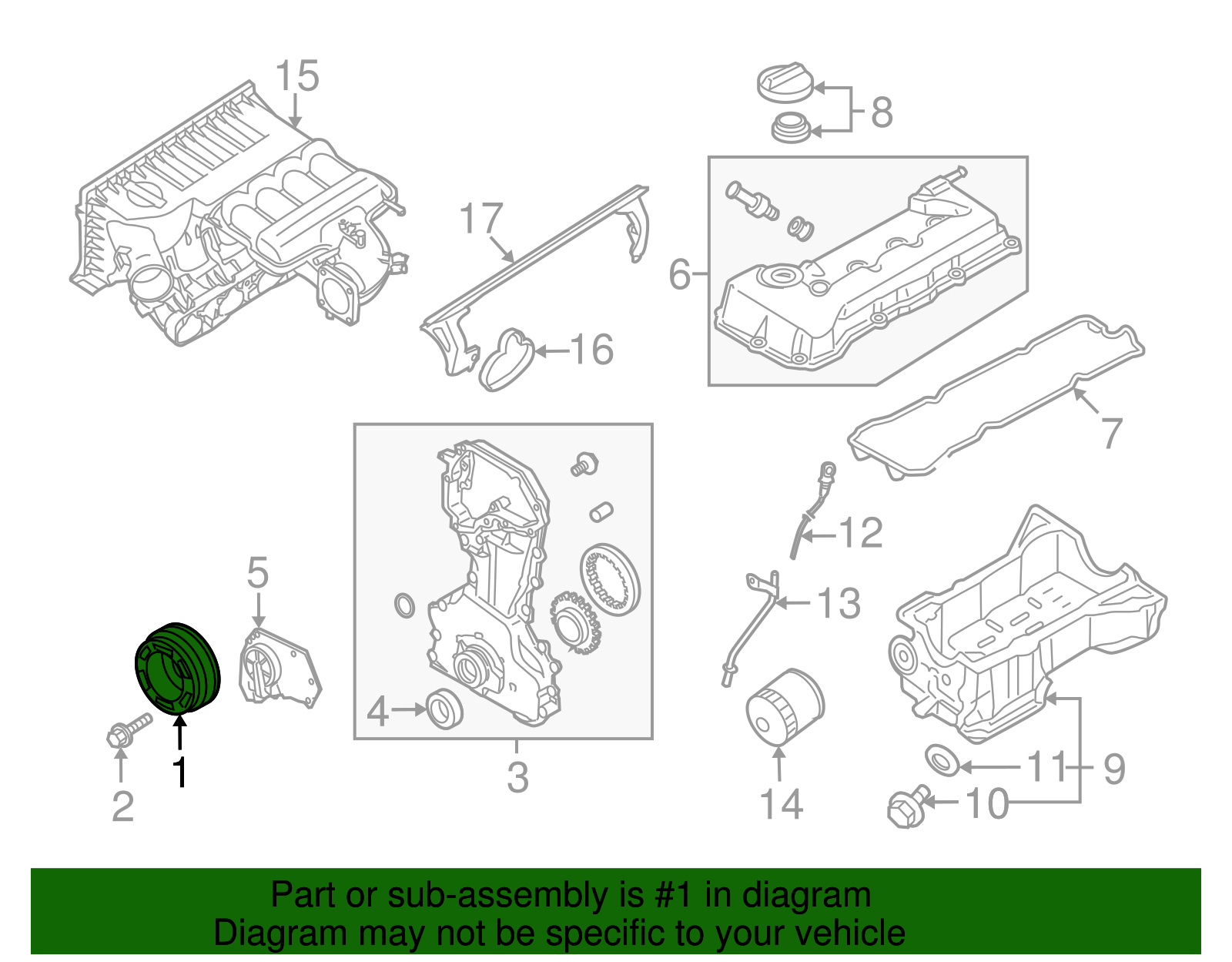 2002-2013 Nissan Pulley 12303-JA01A | TascaParts.com