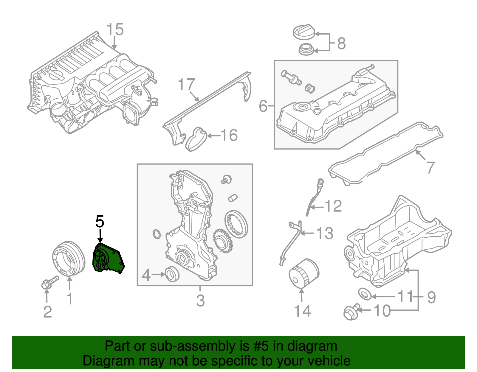 2005-2019 Nissan Frontier Access Cover 13041-3Z000 | Nissan Parts Central