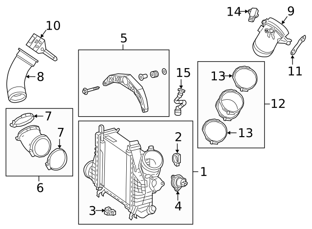 2640905300 - Inter-cooler Radiator 2019-2021 Mercedes-Benz | Mercedes ...