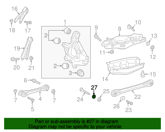 2013-2021 GM Rear Suspension Link Inner Washer 11611277 | GMPartsDirect.com