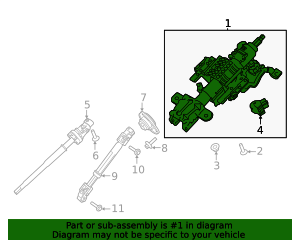 2021-2024 Ford Steering Column PL3Z-3C529-F | AutoNationParts.com