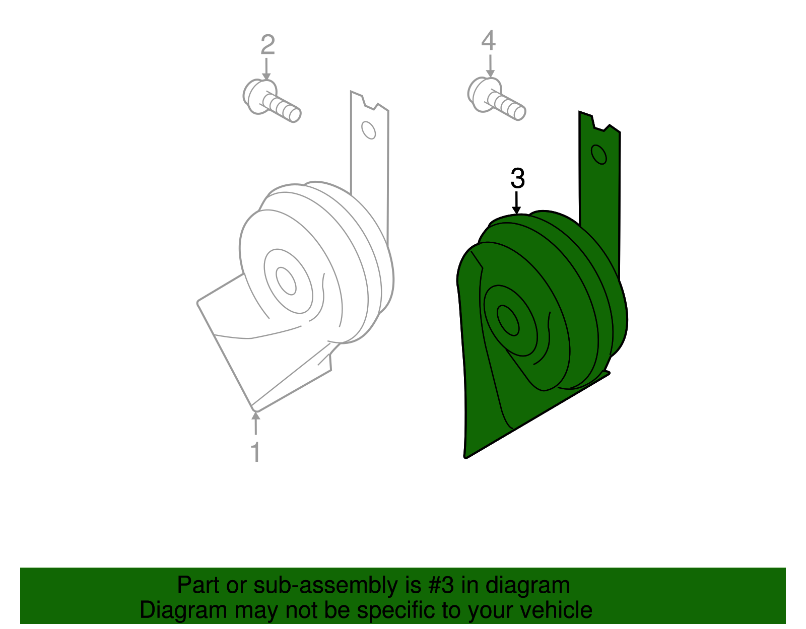 2015-2017 Hyundai High Note Horn 96620-B1150 | Hyundai Wholesale Direct