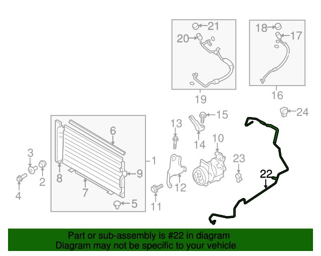 73431FJ030 - Evaporator Tube 2014-2018 Subaru | AutoNationParts.com