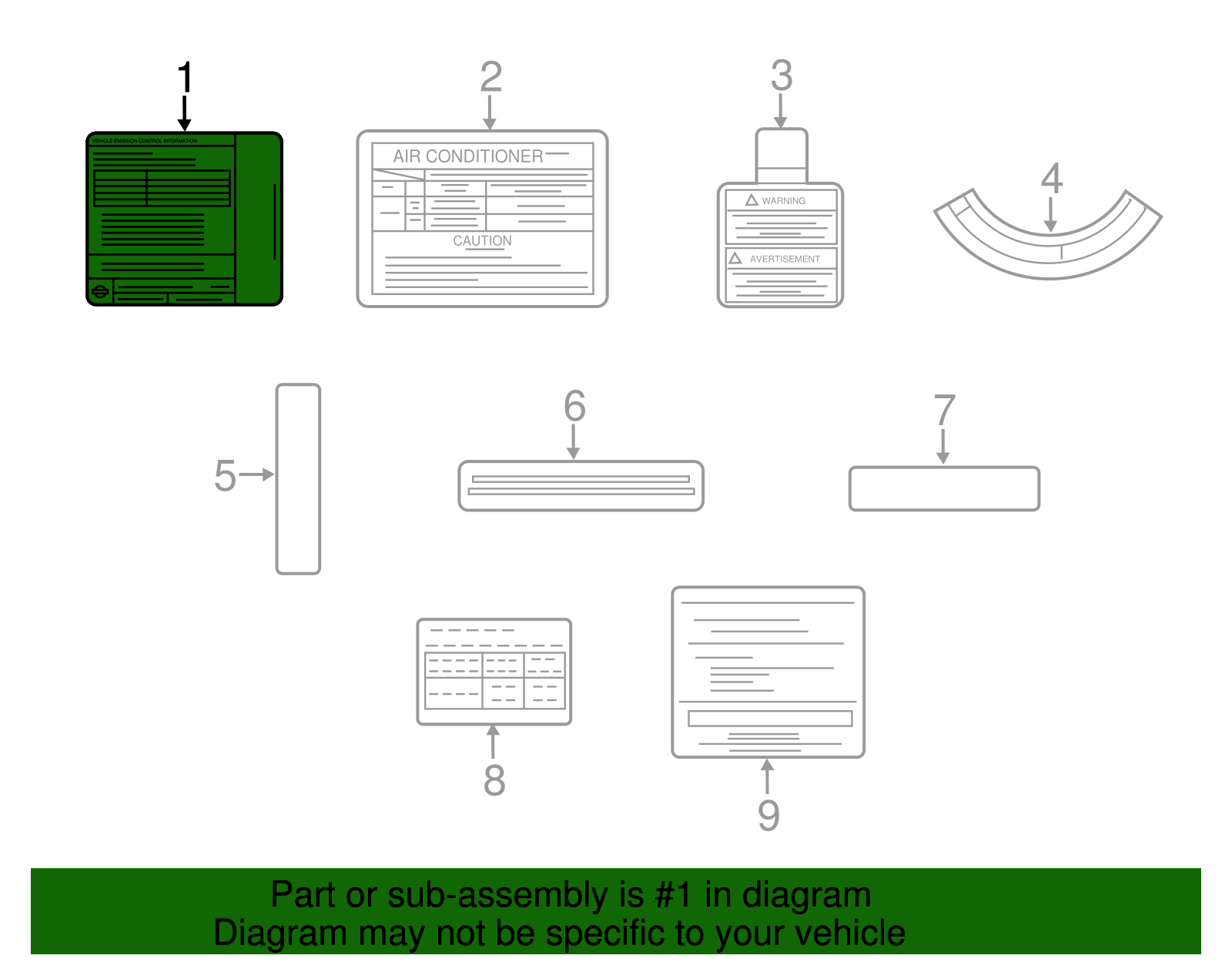 2015 Nissan Sentra Emission Label 148054AT0A | Nissan Canada