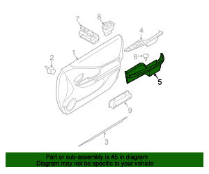 80941-JA10A - Armrest 2007-2012 Nissan Altima | Nissan Parts ...