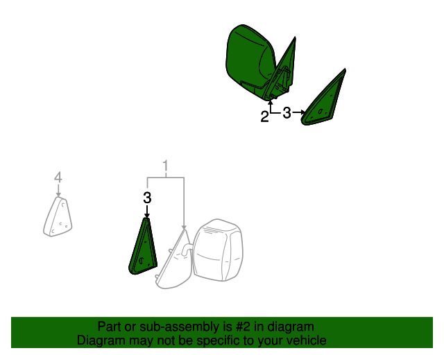 GM 25876714 Driver Side Mirror | Genuine GM & AC Delco OEM Parts ...