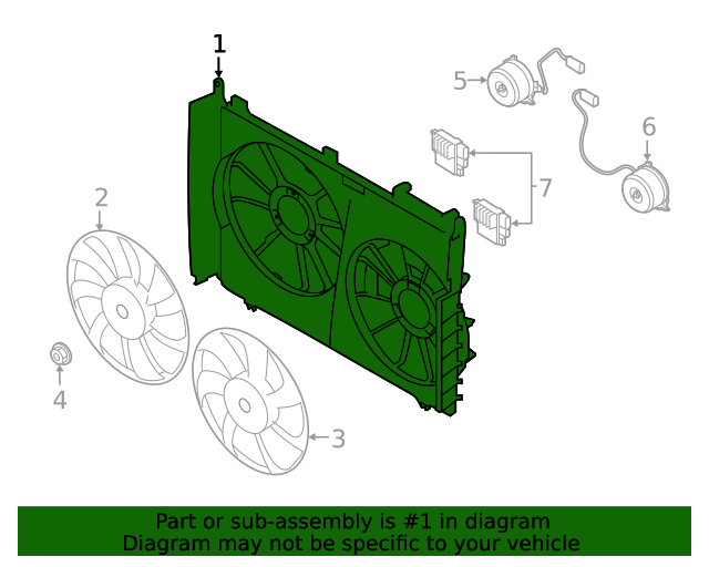 2019-2024 Subaru Ascent Fan Shroud 45122XC00A | Subaru Parts Store