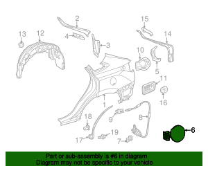 77350-0E010 - Fuel Filler Door 2010-2014 Lexus RX350 | AutoNationParts.com
