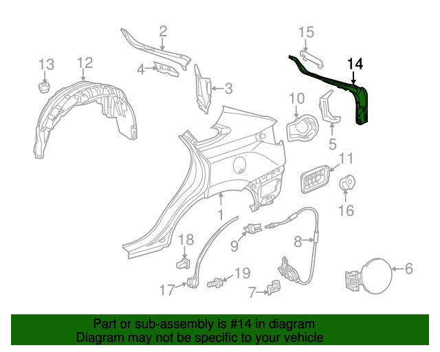 64457-0E020 - Cover Panel For 2010-2015 Lexus | Lexus OE Parts