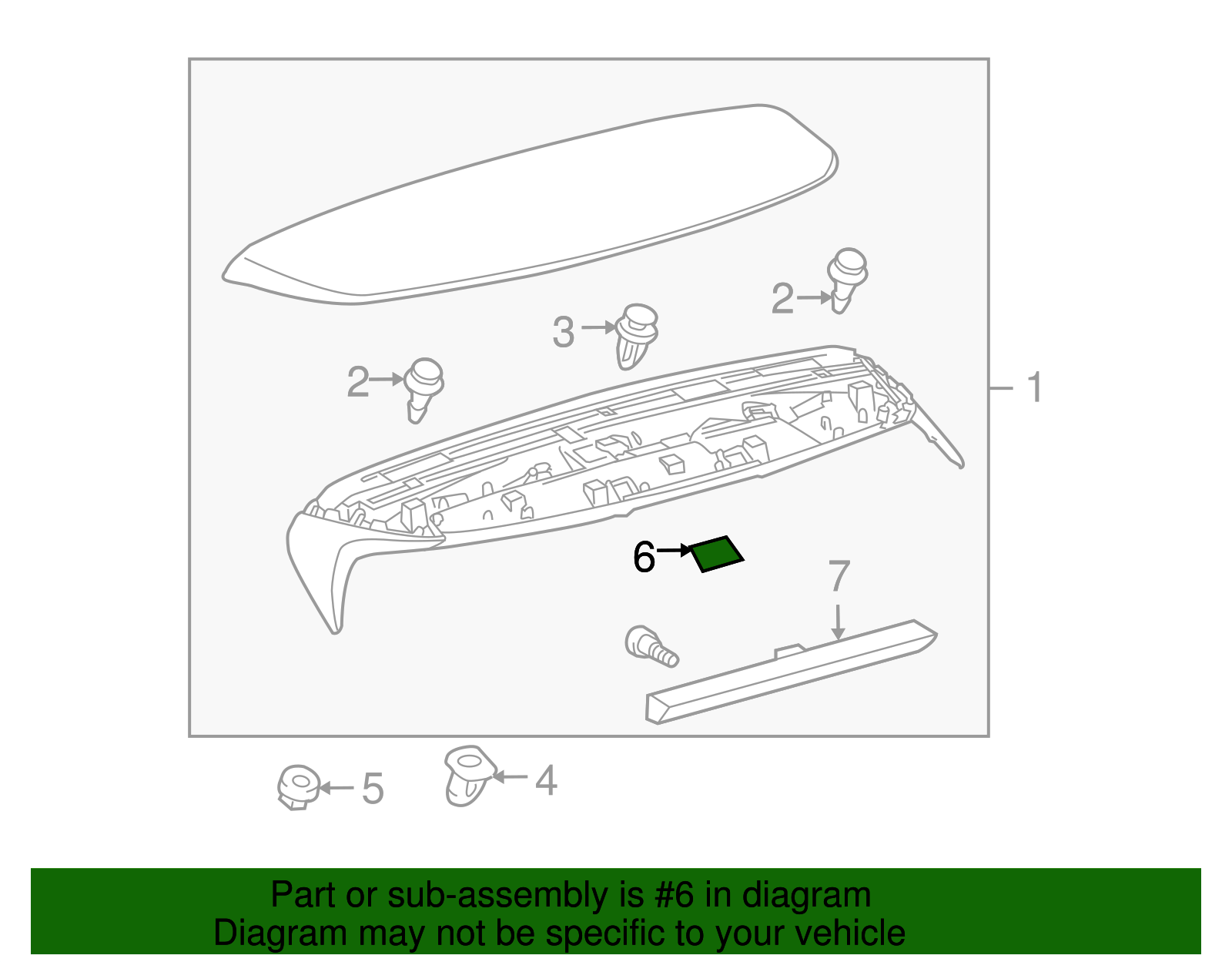 76893-0E010 - Spoiler Assembly Cover 2010-2015 Lexus | Longo Lexus Parts