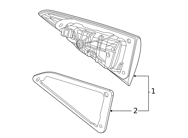 167-906-54-08 - Rear Lamp Combination Mercedes-Benz USA Parts