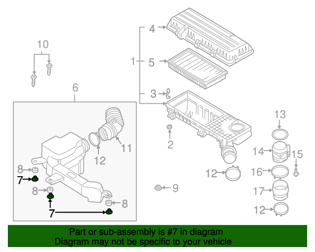 0K72C-13364 - Resonator Assembly Spacer 2001-2002 Kia Rio | Kia.Parts Store