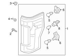 2018-2024 Ford Backup Lamp Bulb jl3z13466c | TascaParts.com