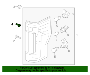 2020-2023 Ford Tail Lamp Grommet W721224-S300 | TascaParts.com