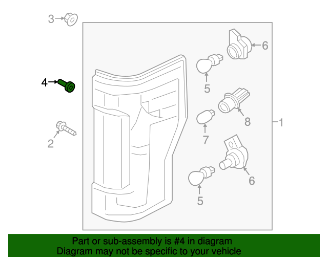 Genuine OEM Ford Part - Tail Lamp Assembly Fastener W721224-S300 ...