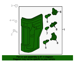 2017-2019 Ford Tail Lamp KC3Z-13405-B | OEM Parts Online