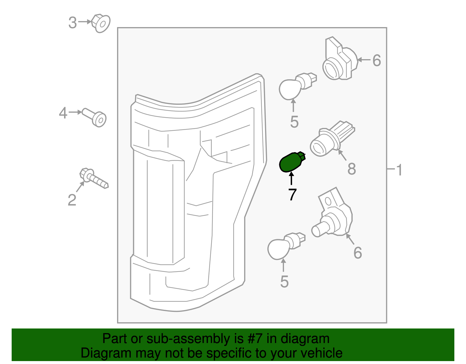 2018-2024 Ford Backup Lamp Bulb JL3Z-13466-C | Varsity Ford