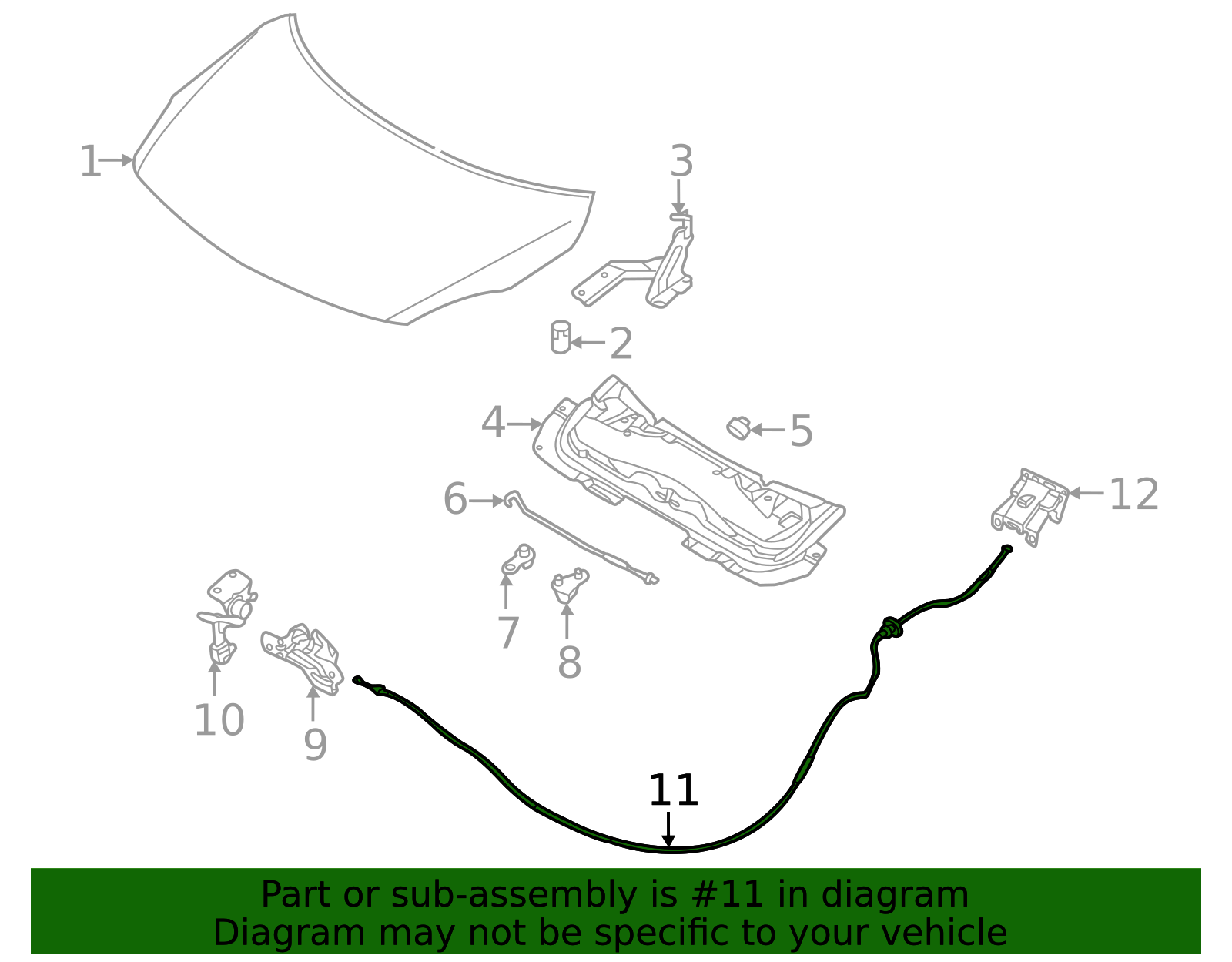 65620-5EF0A - Release Cable 2020-2025 Nissan Versa | Nissan Parts ...