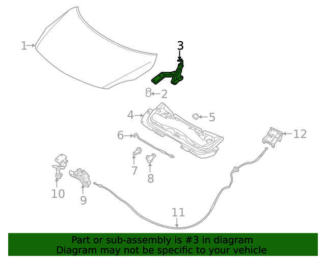 2020-2024 Nissan Versa Hinge 65400-5EF0A | Nissan Parts Plus